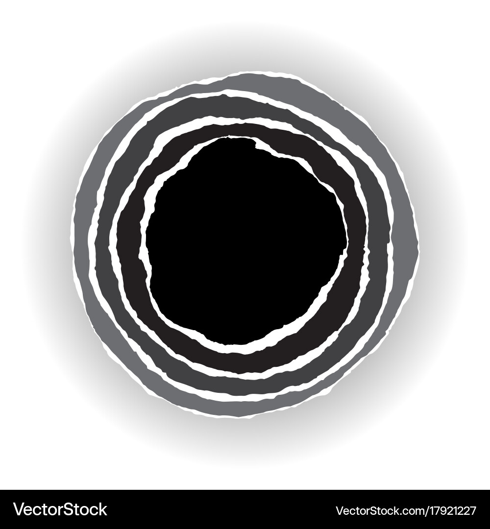 Ripped paper circle elements Royalty Free Vector Image