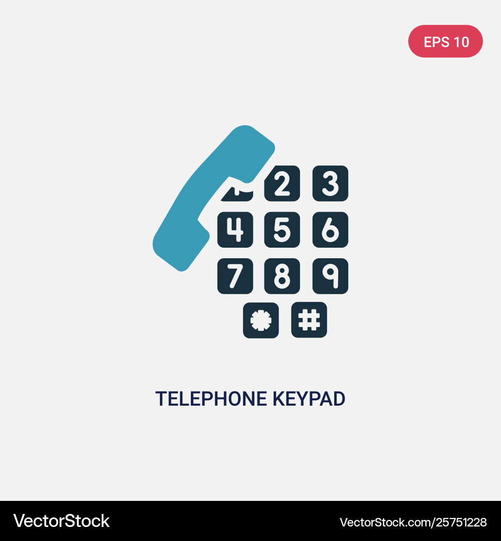 Two color telephone keypad icon from user Vector Image