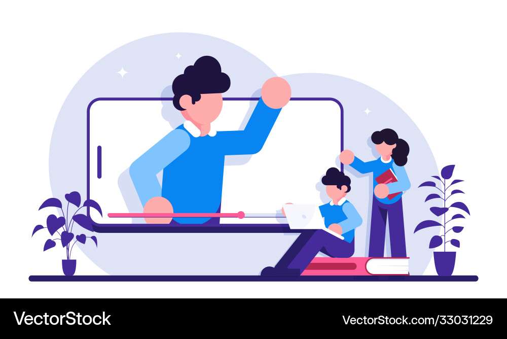 Educational web seminar internet classes Vector Image