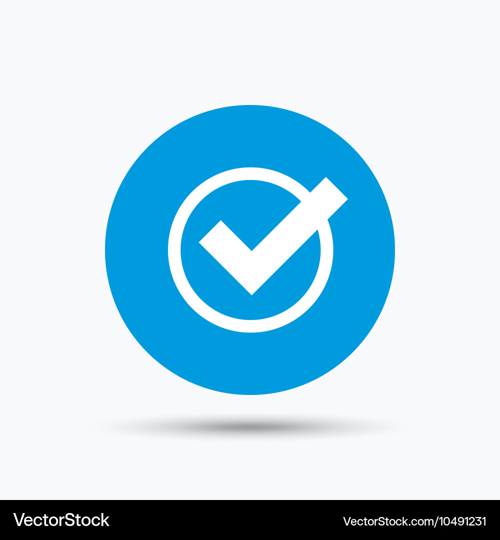Tick icon Check or confirm sign Royalty Free Vector Image