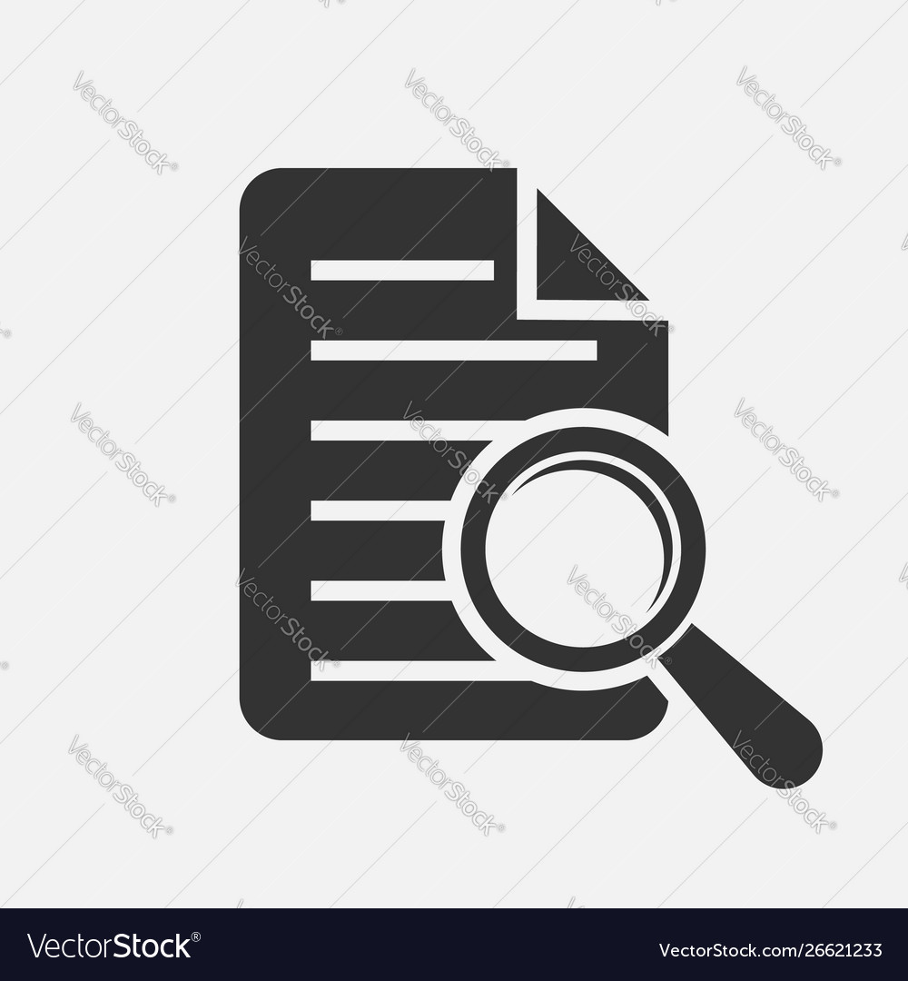 Document search Royalty Free Vector Image - VectorStock