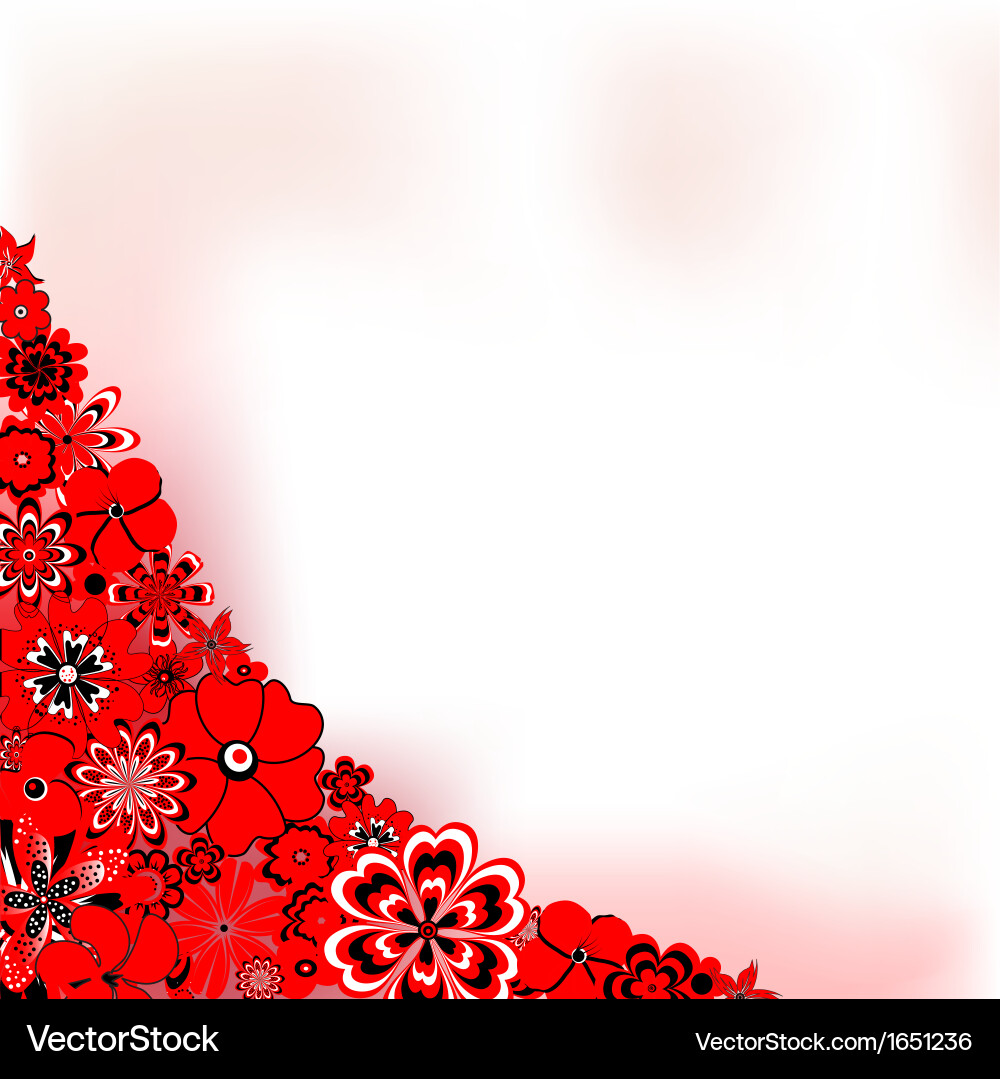 Red Flower Background Royalty Free Vector Image
