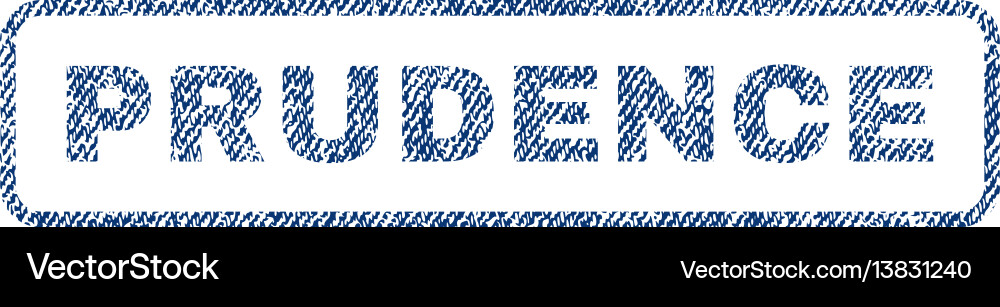 Prudence textile stamp Royalty Free Vector Image
