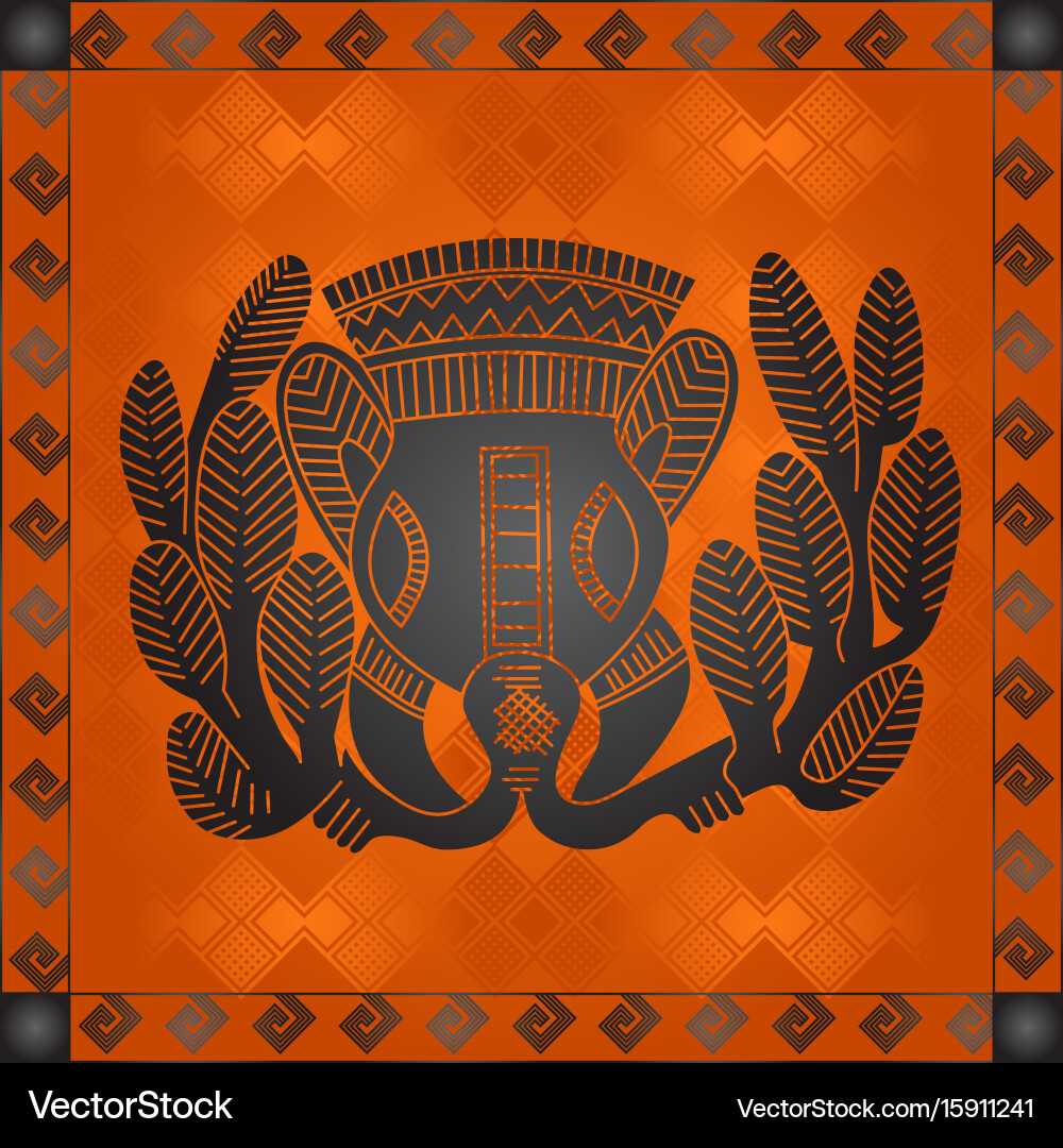 African national cultural symbols Royalty Free Vector Image
