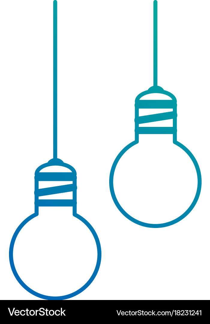 Bulbs light hanging icon Royalty Free Vector Image