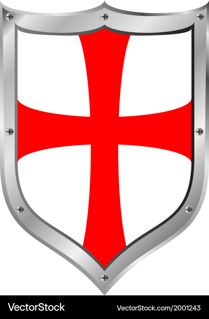 Knights Templar shield Royalty Free Vector Image - VectorStock