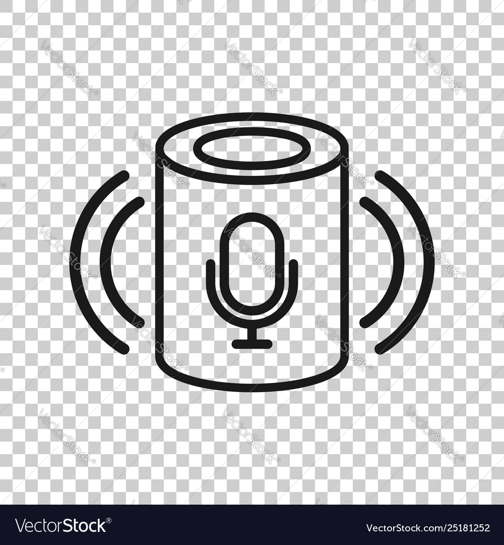 Voice assistant icon in transparent style smart Vector Image Voice assistant icon in transparent style smart Vector Image