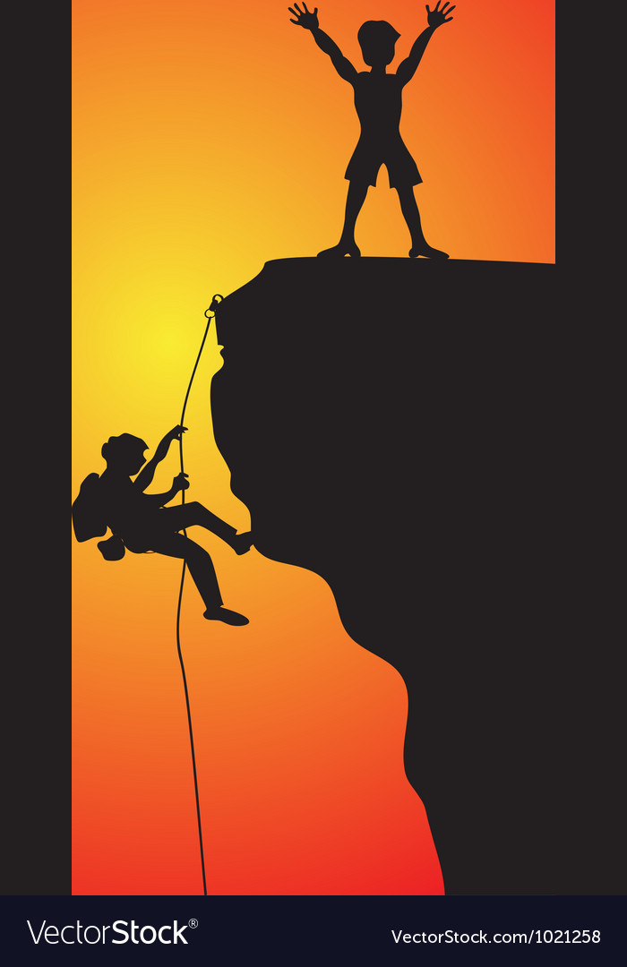 Rock climbing Royalty Free Vector Image - VectorStock