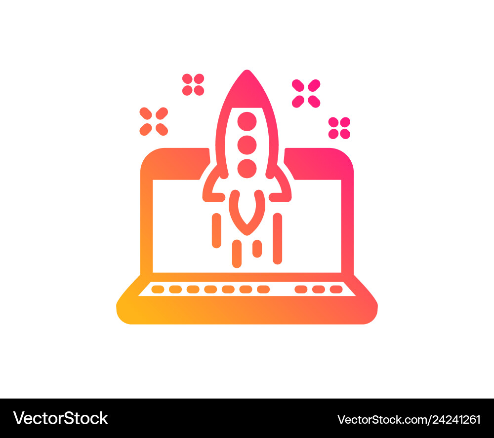 Start business icon launch crowdfunding project Vector Image