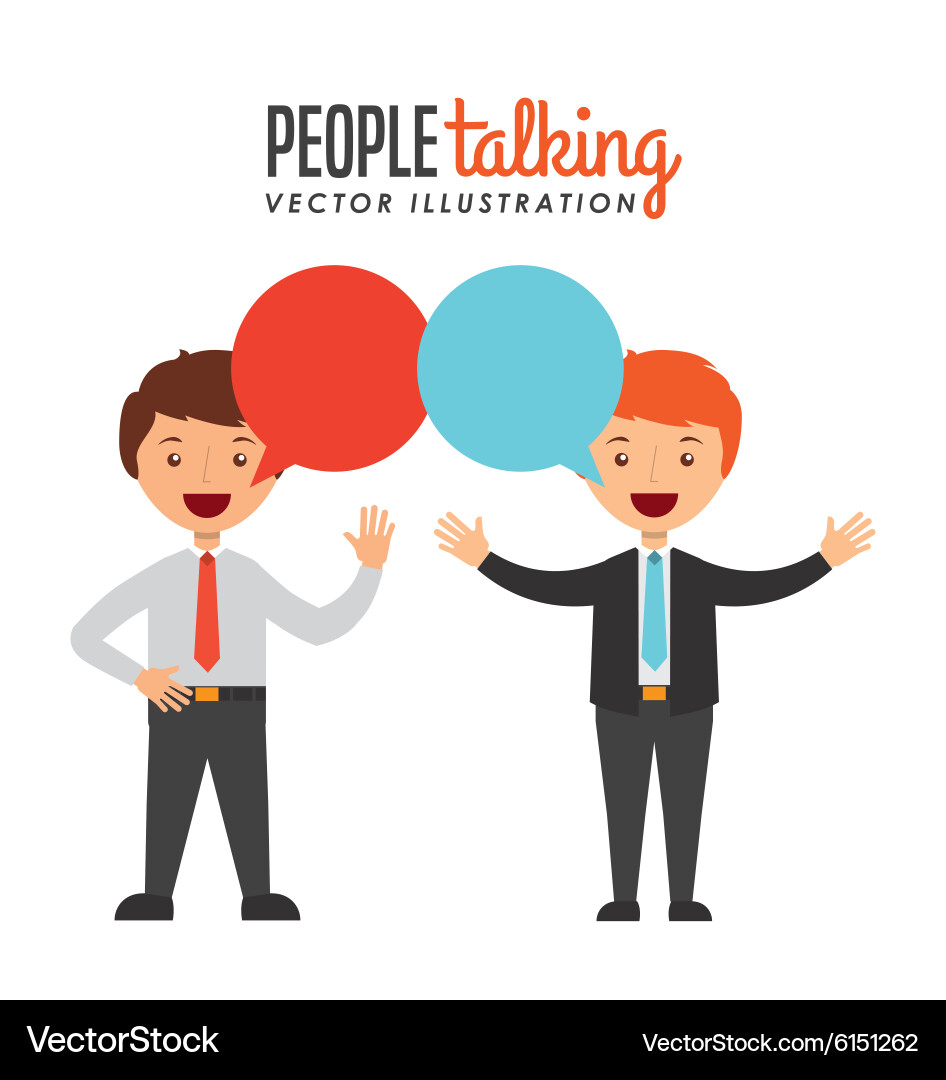 People talking Royalty Free Vector Image - VectorStock