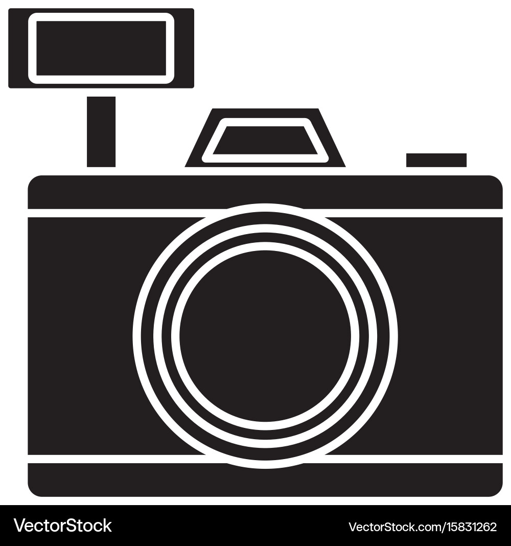 Photographic camera icon Royalty Free Vector Image