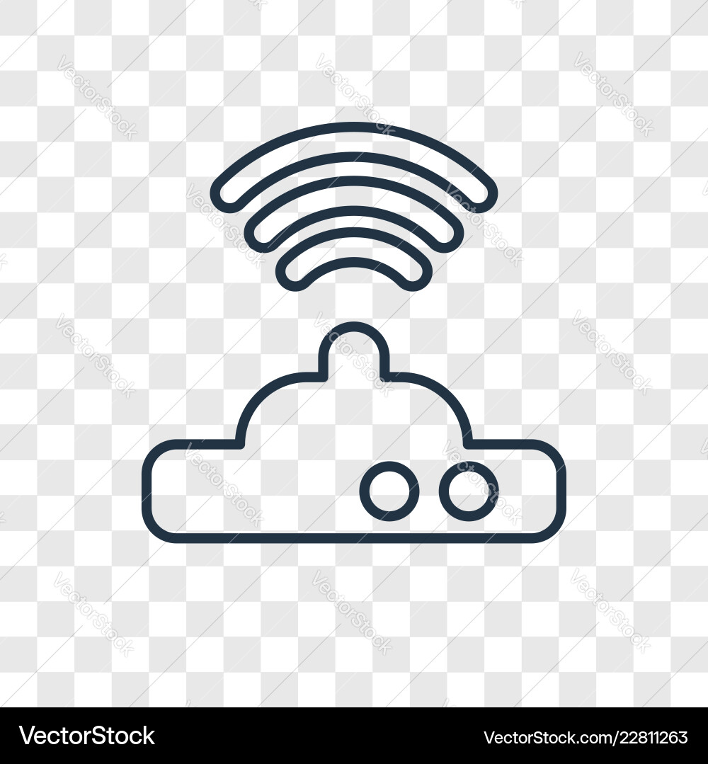 Wifi modem concept linear icon isolated Royalty Free Vector