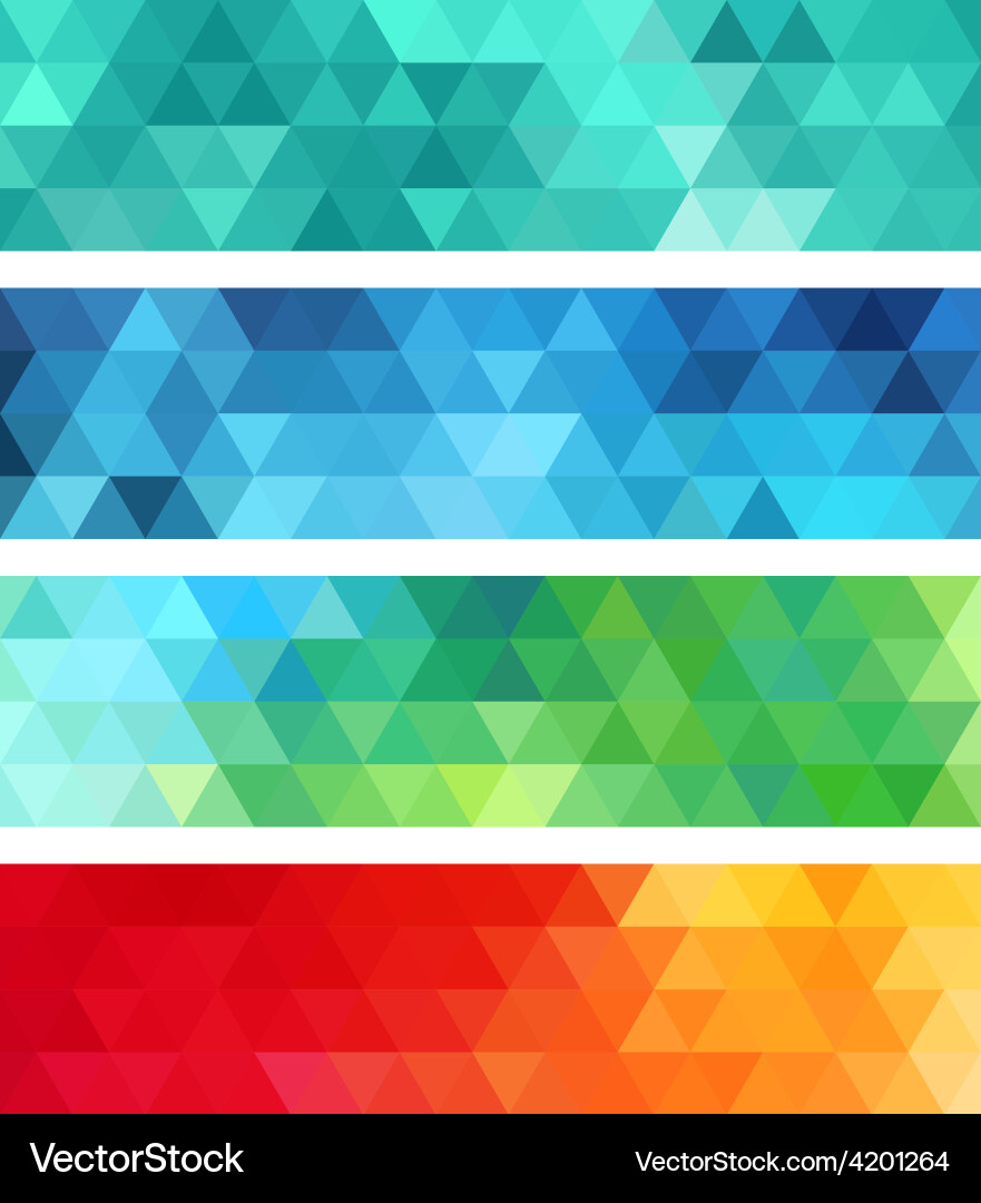 Abstract geometric banner set Royalty Free Vector Image