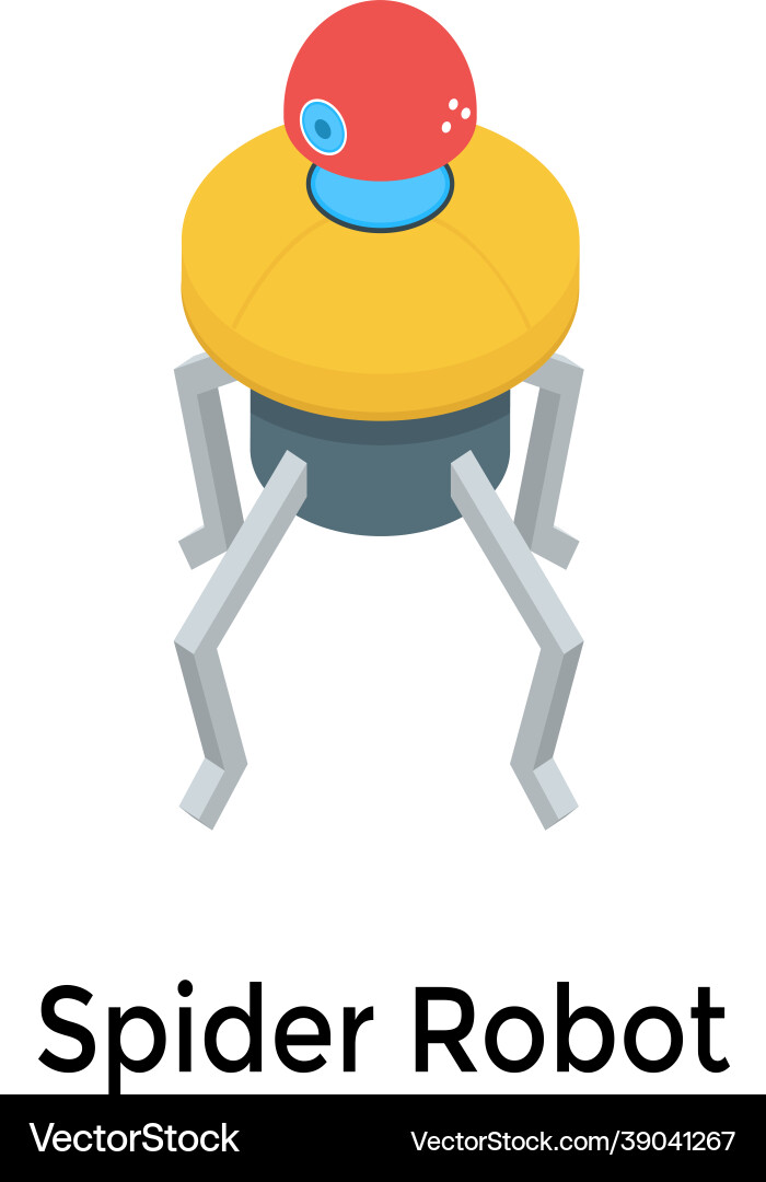 Electronic spider robot Royalty Free Vector Image