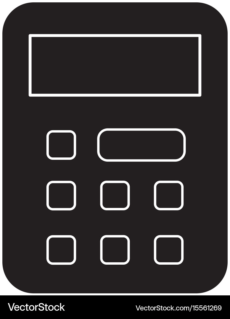 Calculator math isolated icon Royalty Free Vector Image