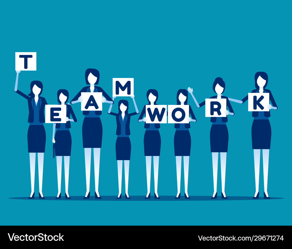Business teamwork concept team character Vector Image
