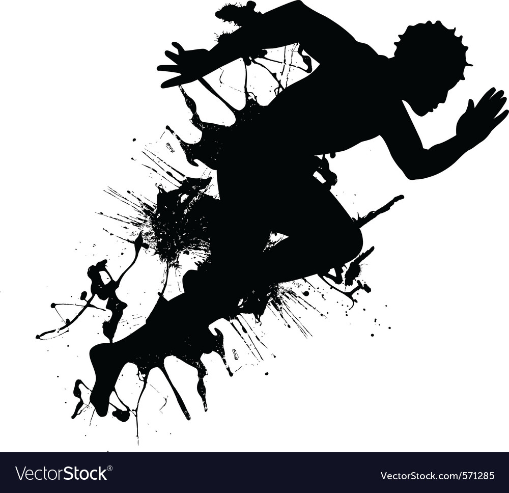 Abstract runner Royalty Free Vector Image - VectorStock