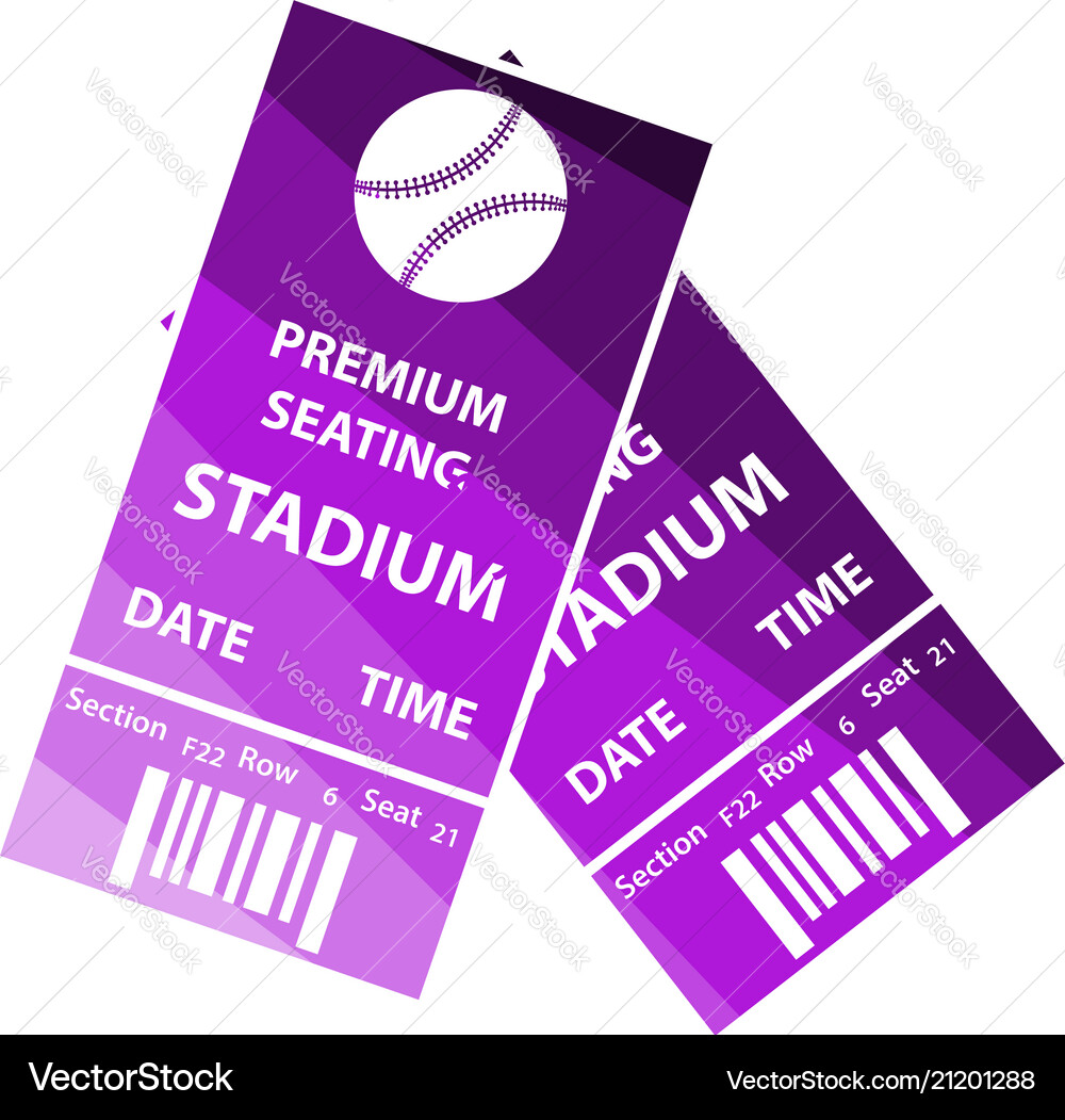 Baseball tickets icon Royalty Free Vector Image