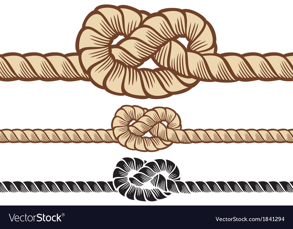 Rope knot Royalty Free Vector Image - VectorStock