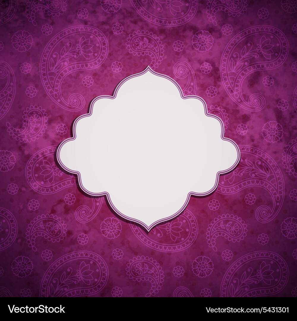Frame in the indian style Royalty Free Vector Image