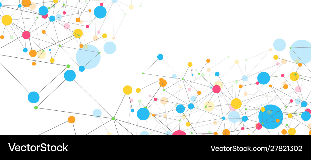 Line points connections geometric abstract Vector Image