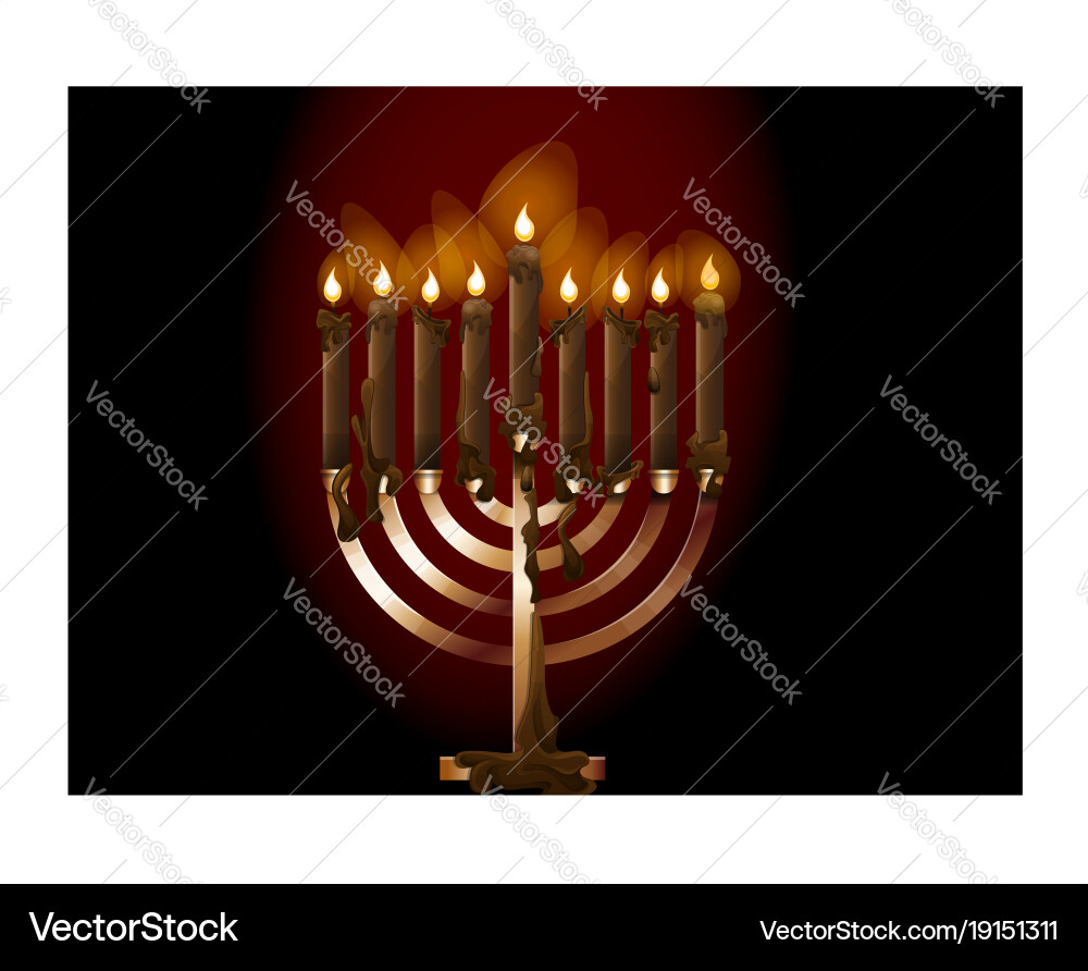 Menorah Royalty Free Vector Image - VectorStock