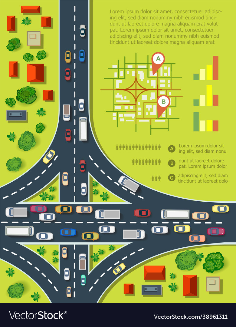 Road infographics Royalty Free Vector Image - VectorStock