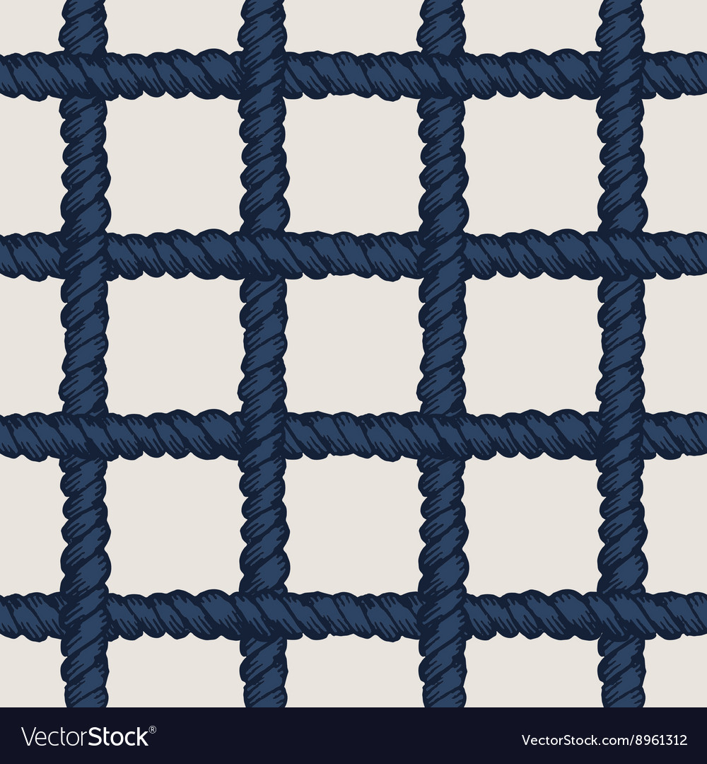 Marine rope net seamless pattern Royalty Free Vector Image
