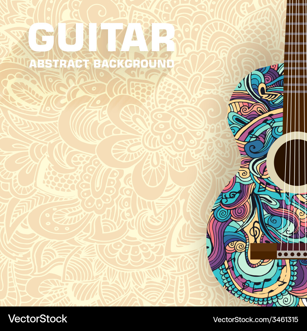 Abstract musical notes on a background conc Vector Image