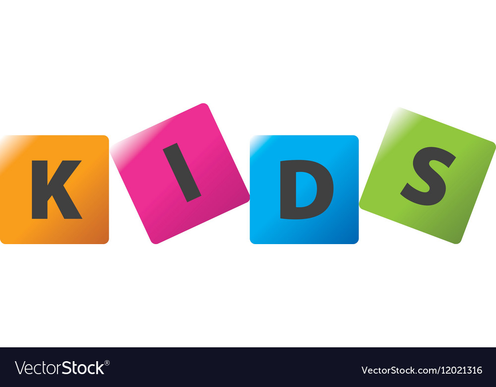 Logo kids Royalty Free Vector Image - VectorStock