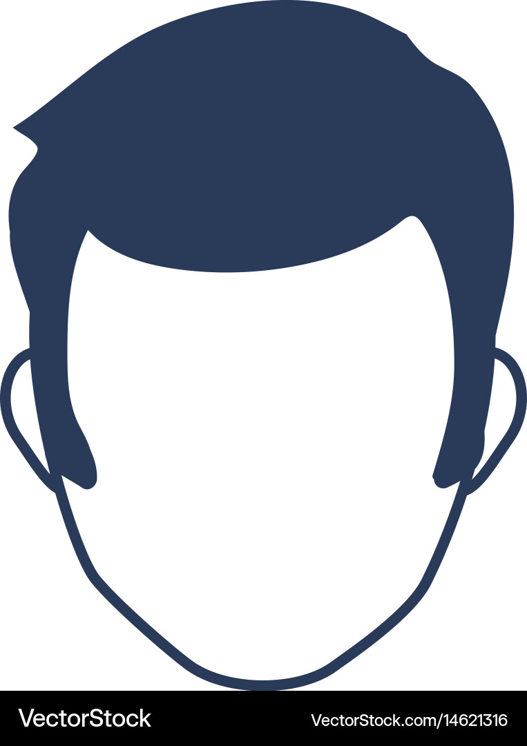 Male faceless head Royalty Free Vector Image - VectorStock