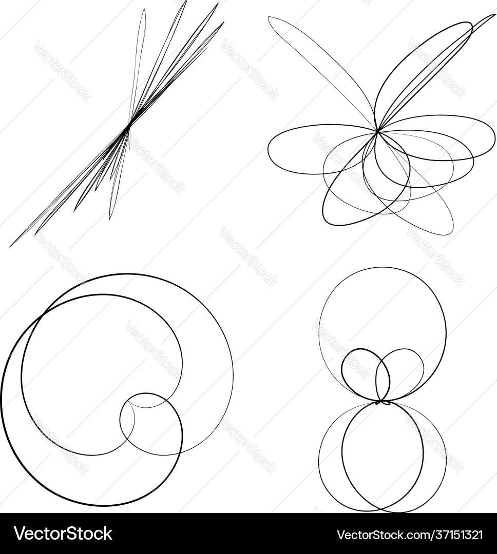 Abstract geometric lineart lines design element Vector Image