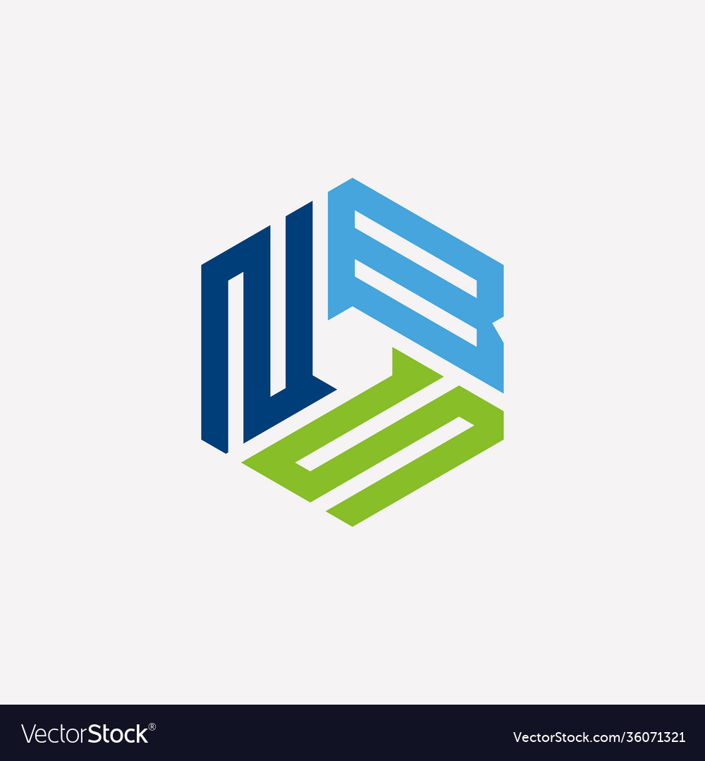Creative initial letter nbs logo design concept Vector Image