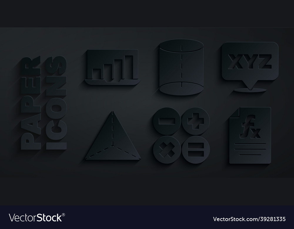 Set Calculator Xyz Coordinate System Geometric Vector Image