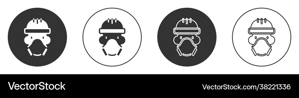 Black nuclear power plant worker wearing Vector Image