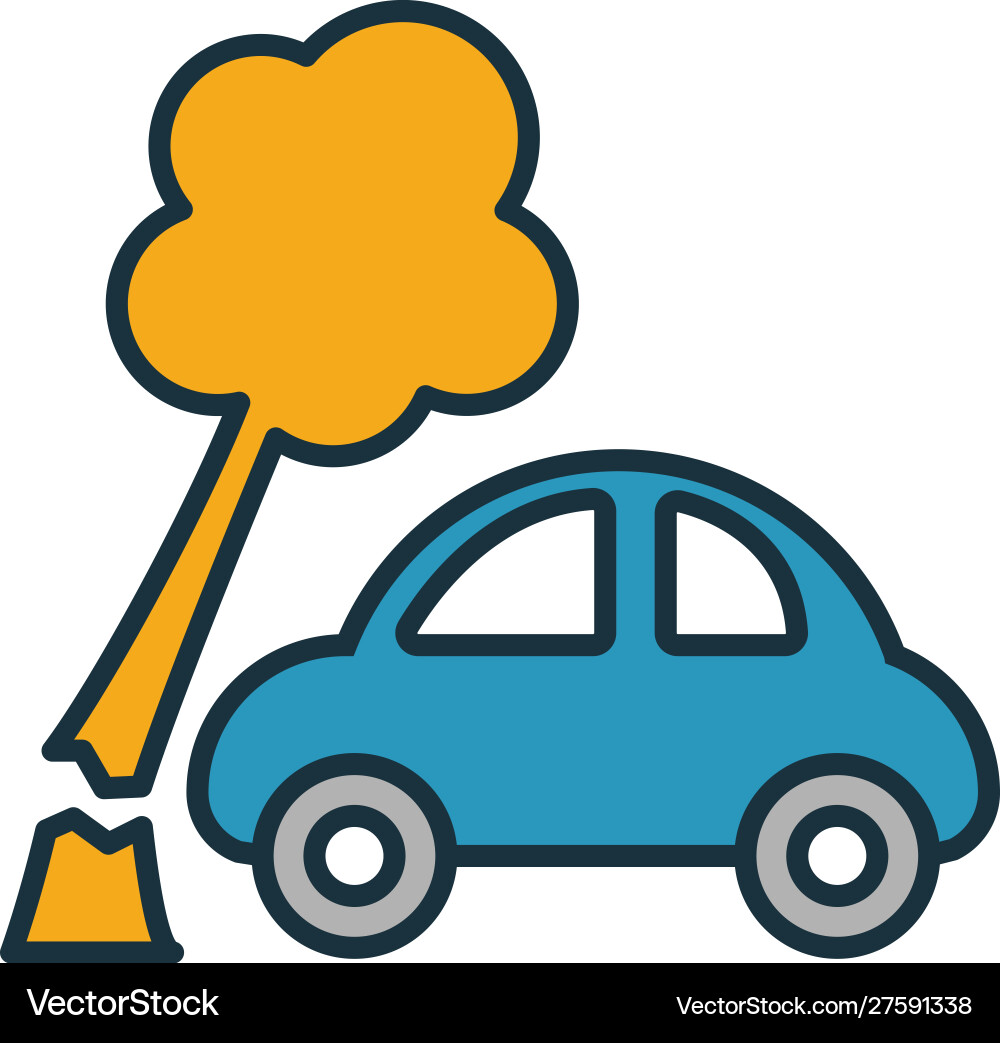 Accident insurance icon set four elements Vector Image