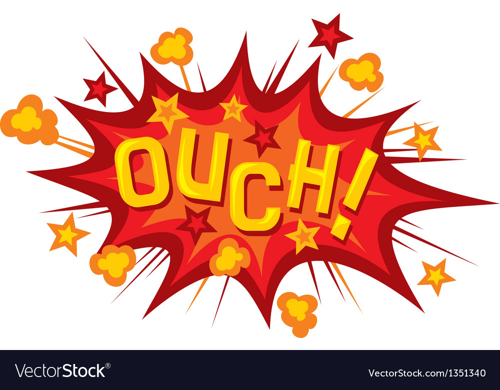 Cartoon - ouch Royalty Free Vector Image - VectorStock