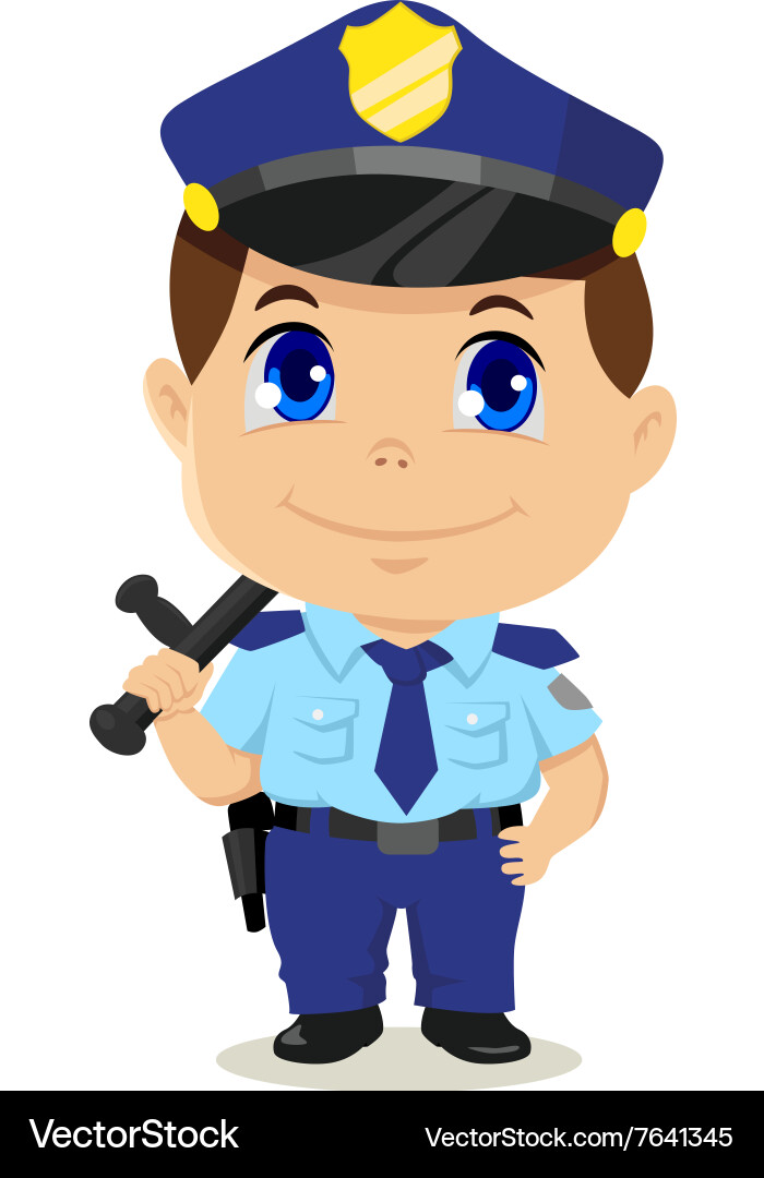 Cartoon Policeman Royalty Free Vector Image - VectorStock
