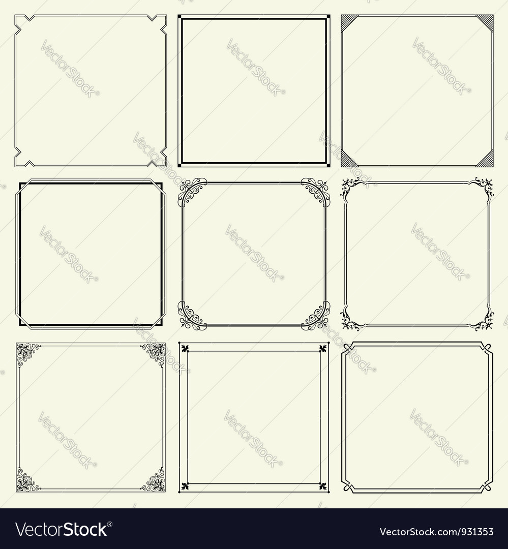 Set of frames Royalty Free Vector Image - VectorStock