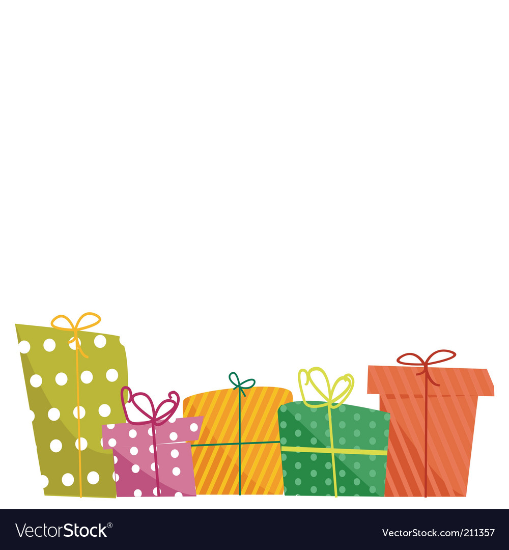 Present border Royalty Free Vector Image - VectorStock