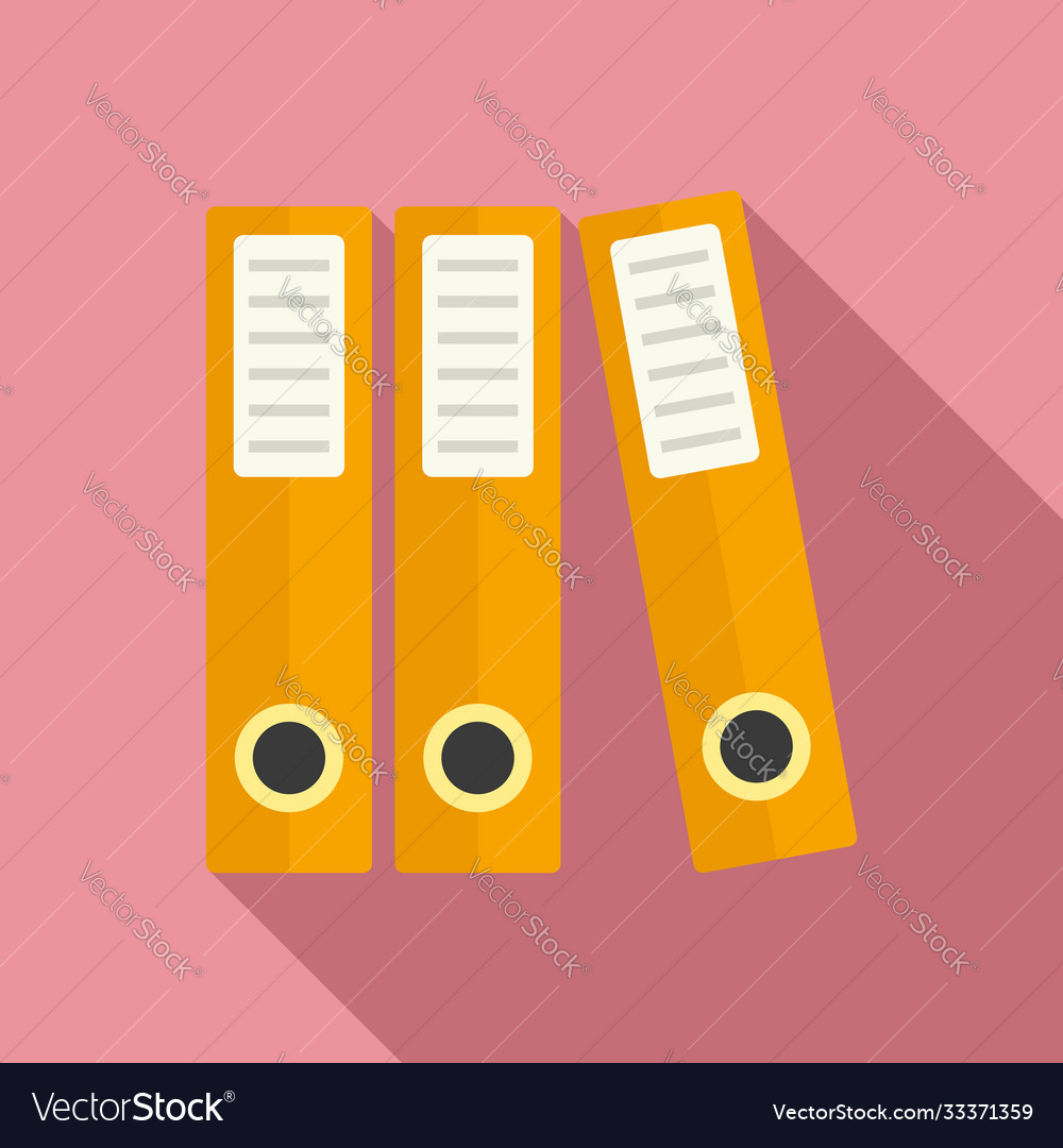 Audit folder icon flat style Royalty Free Vector Image