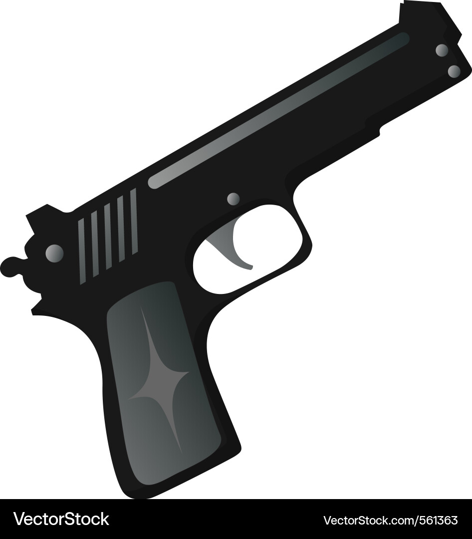 Black gun Royalty Free Vector Image - VectorStock