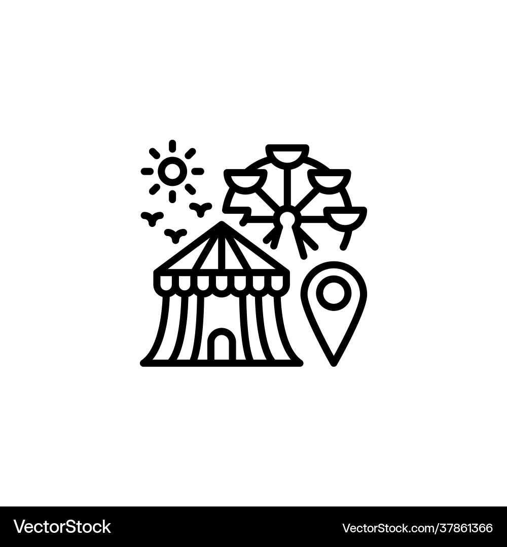 State fair icon in logotype Royalty Free Vector Image