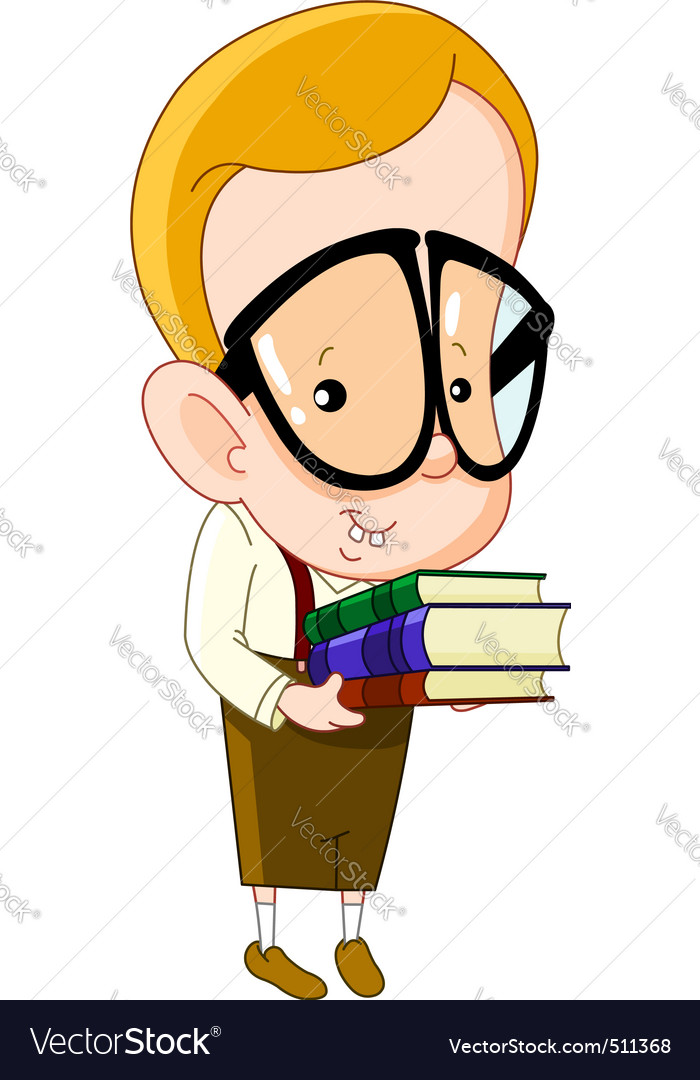 Nerd kid Royalty Free Vector Image - VectorStock