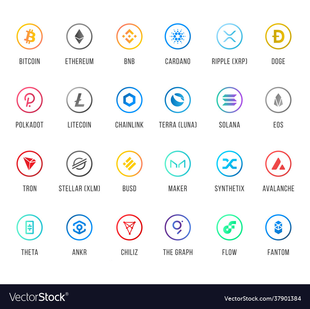 Crypto currency Royalty Free Vector Image - VectorStock