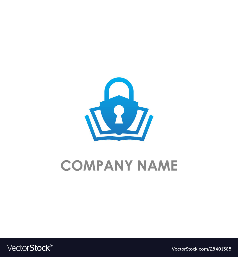 Shield protect save key logo Royalty Free Vector Image