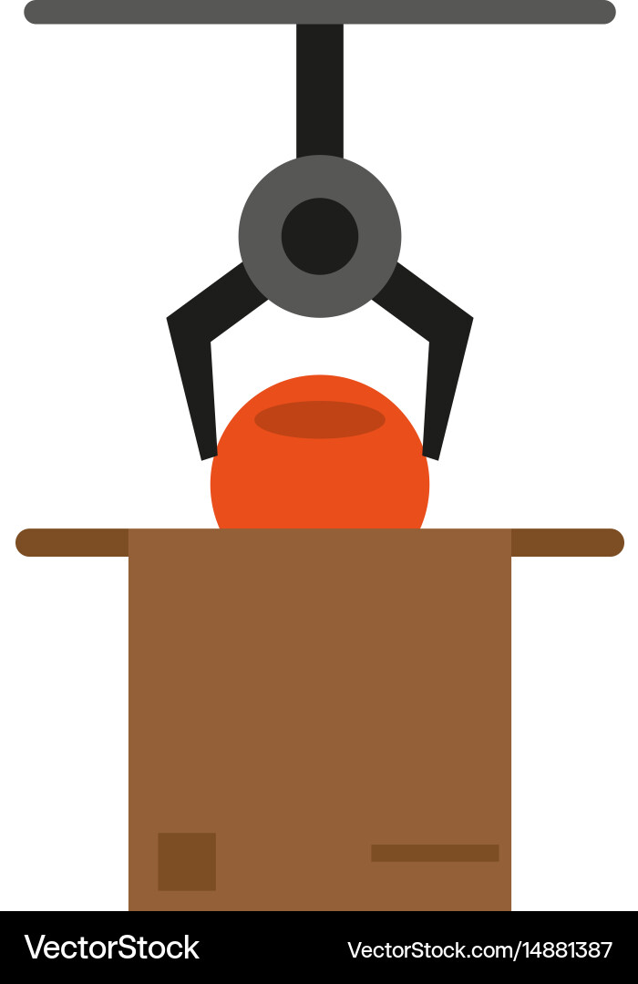 Assembly line industrial machine icon image Vector Image