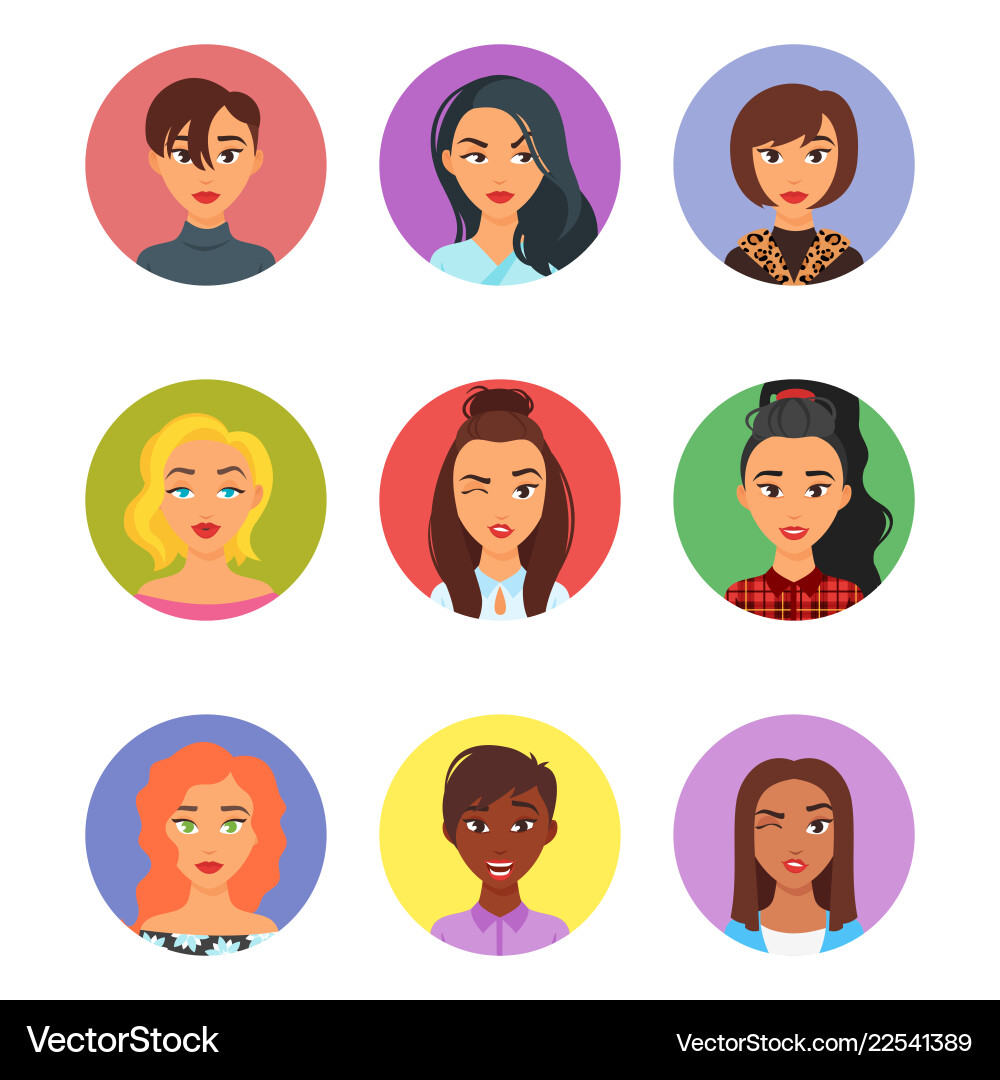 Set of people avatar Royalty Free Vector Image