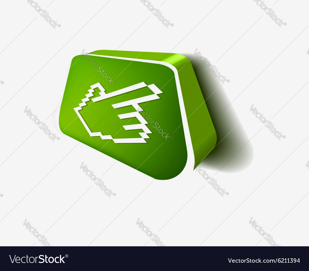 3d hand cursor icon Royalty Free Vector Image - VectorStock