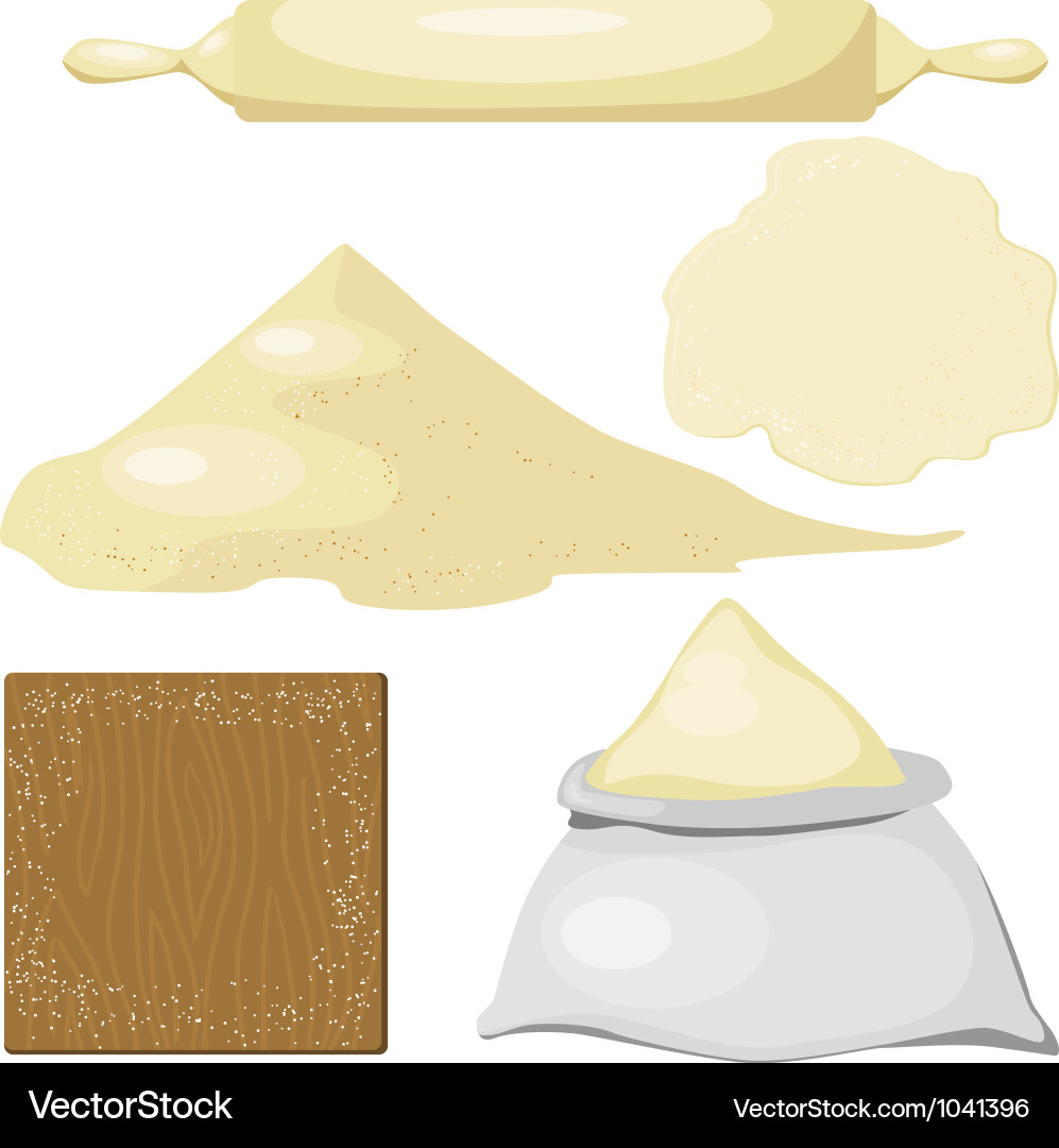 Dough Flour Royalty Free Vector Image - VectorStock